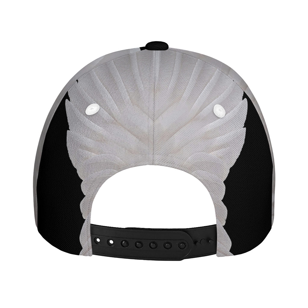 White Angel Wings Print Baseball Cap – GearFrost
