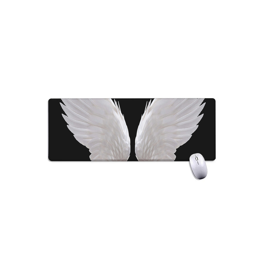 White Angel Wings Print Extended Mouse Pad – GearFrost