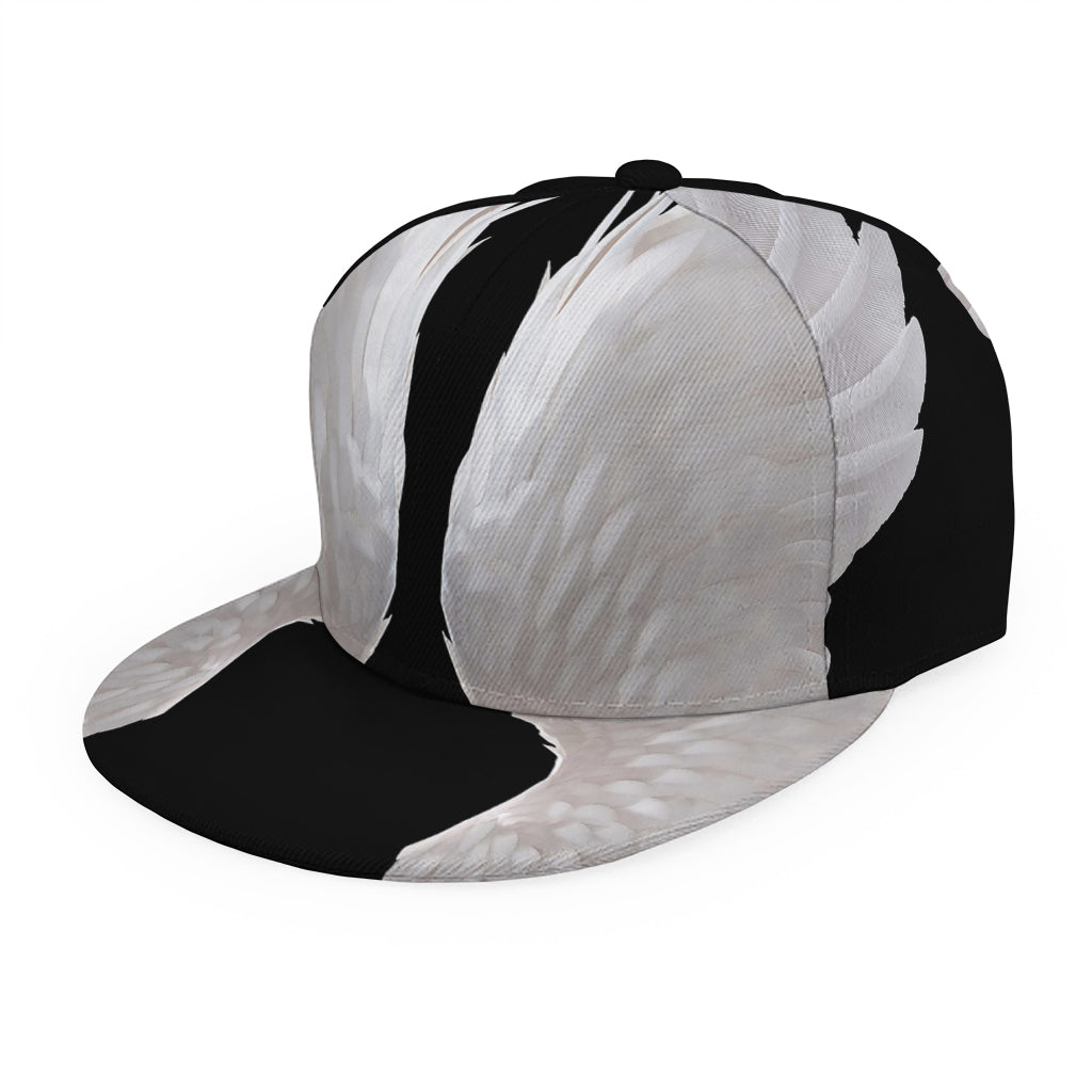 White Angel Wings Print Snapback Cap – GearFrost