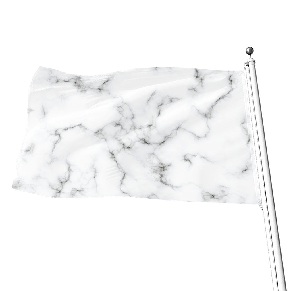 White Grey Smoke Marble Print Flag – GearFrost
