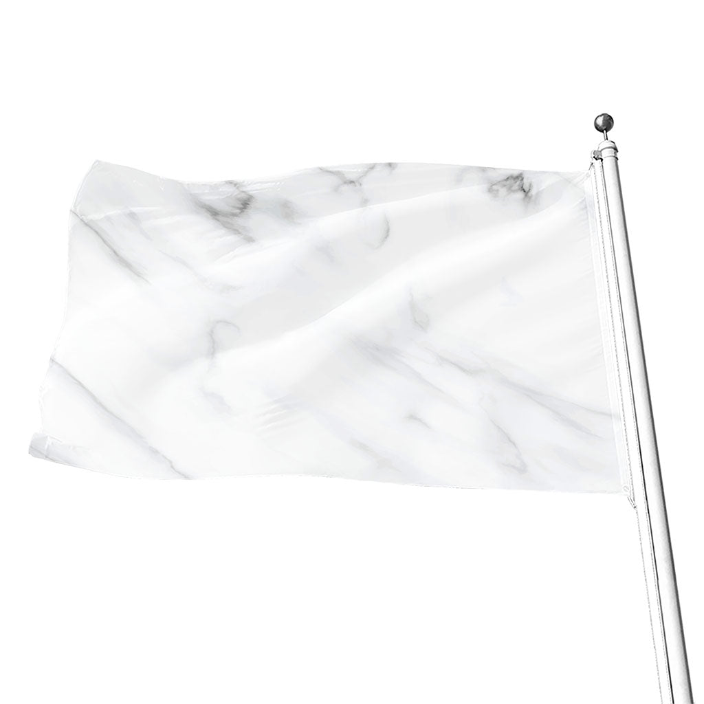 White Marble Print Flag – GearFrost