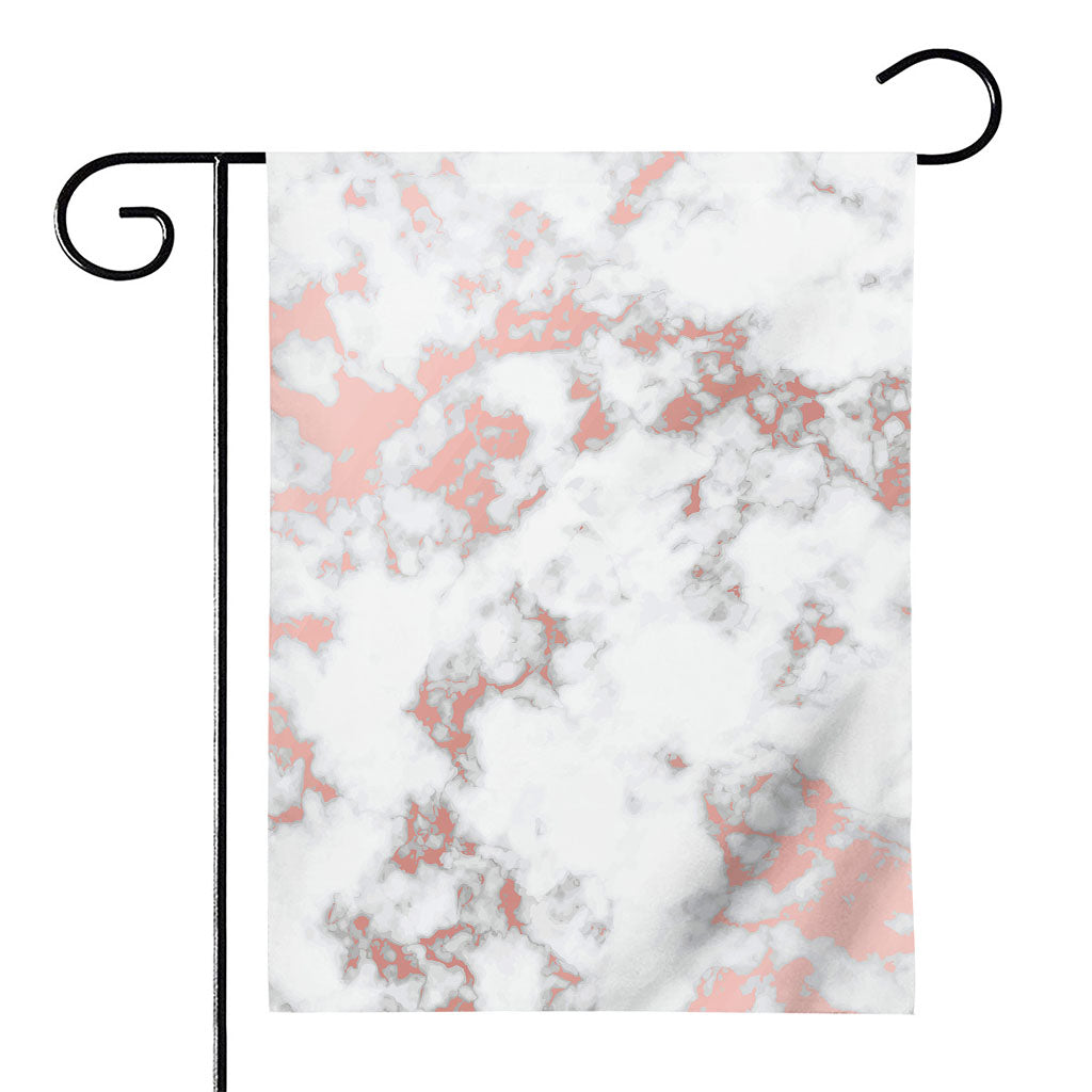 White Rose Gold Marble Print House Flag – GearFrost