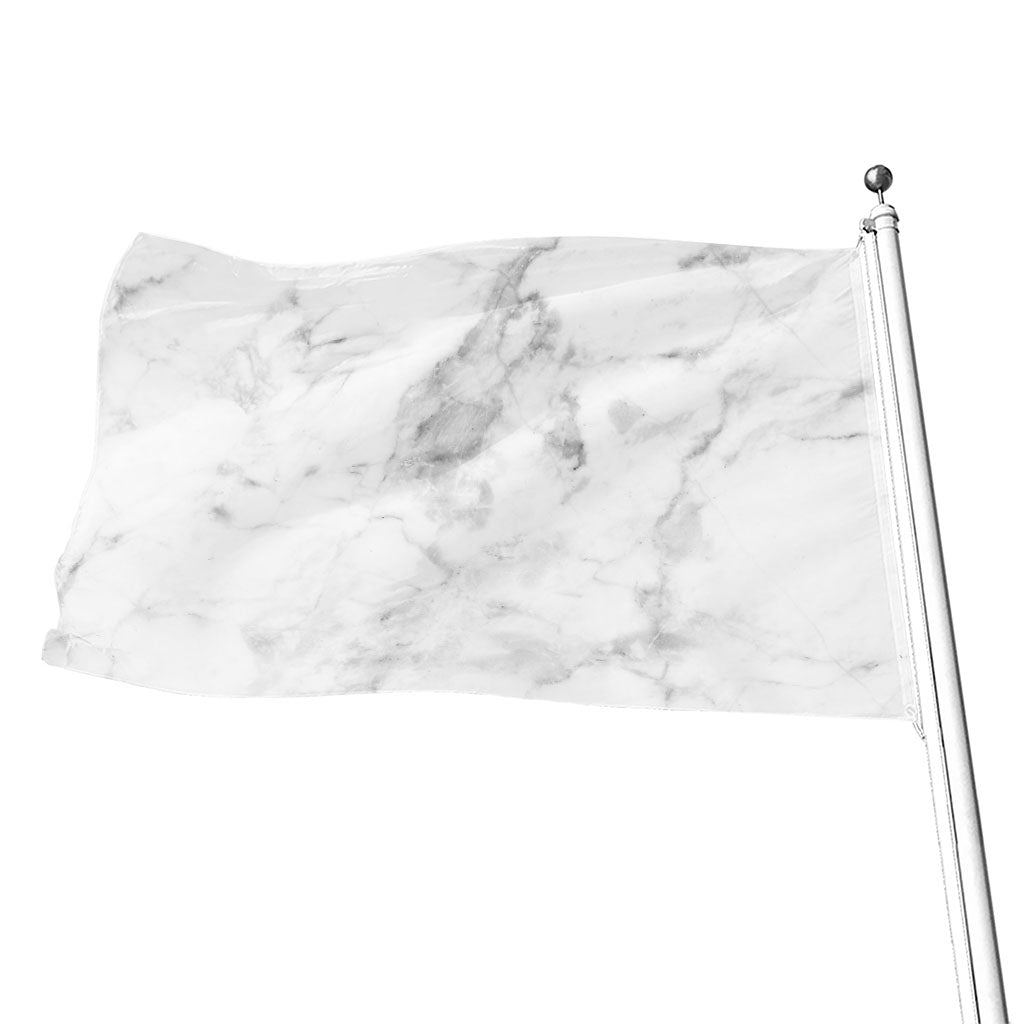 White Smoke Marble Print Flag – GearFrost