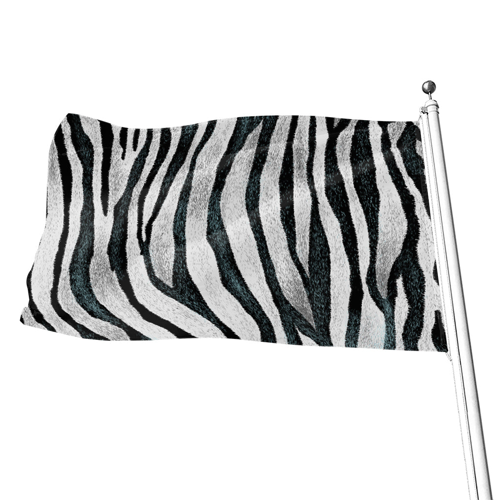White Tiger Stripe Pattern Print Flag – GearFrost