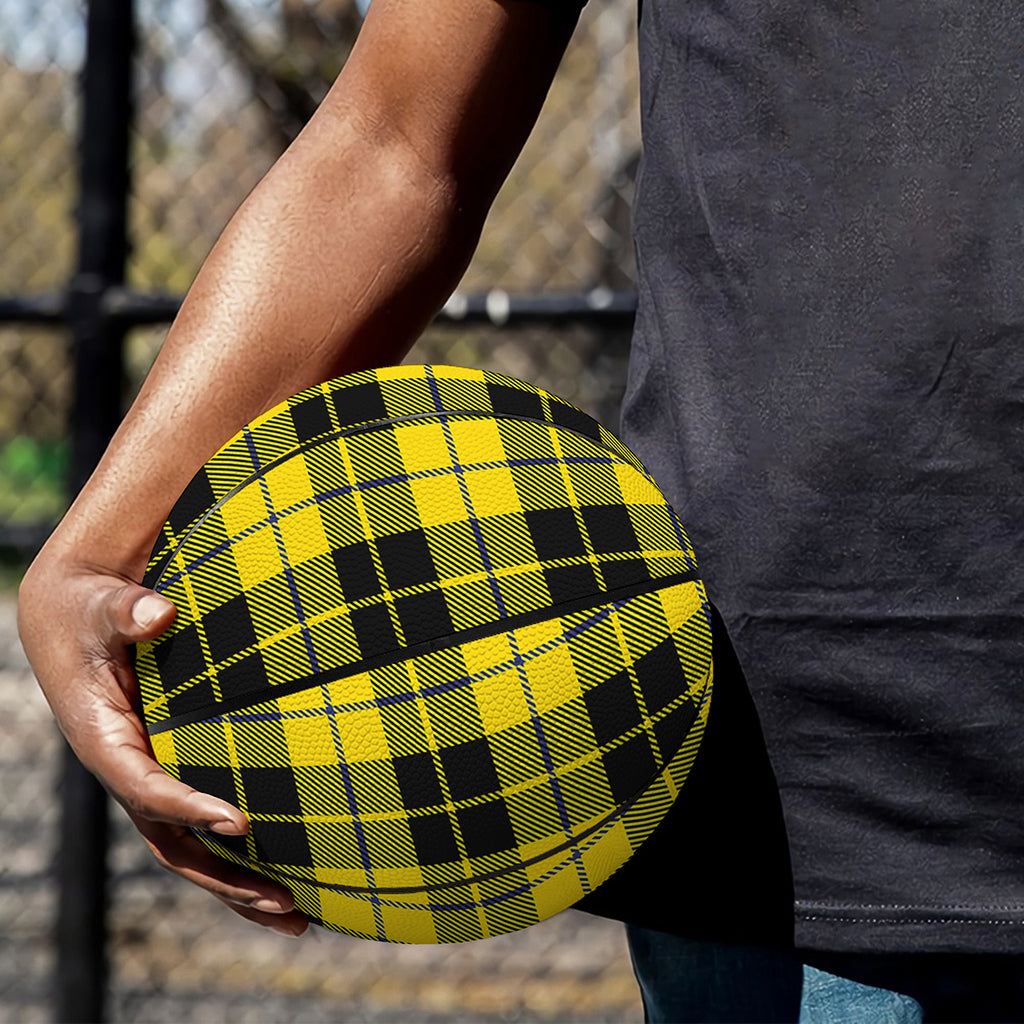 Yellow Black And Blue Tartan Print Basketball – GearFrost