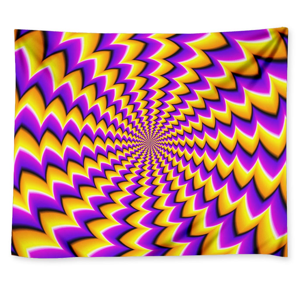 Yellow Dizzy Moving Optical Illusion Tapestry – GearFrost