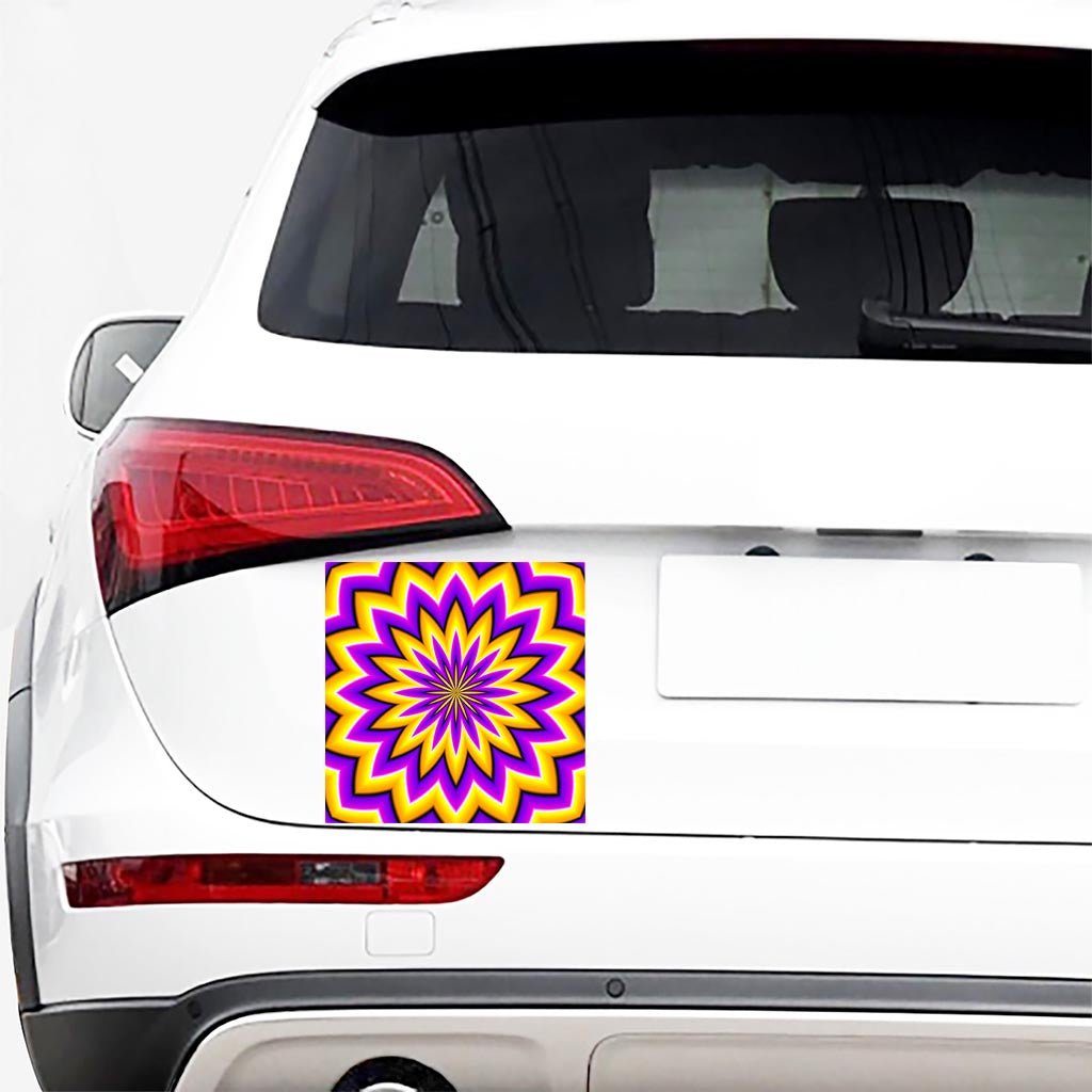 Yellow Flower Moving Optical Illusion Car Sticker – GearFrost