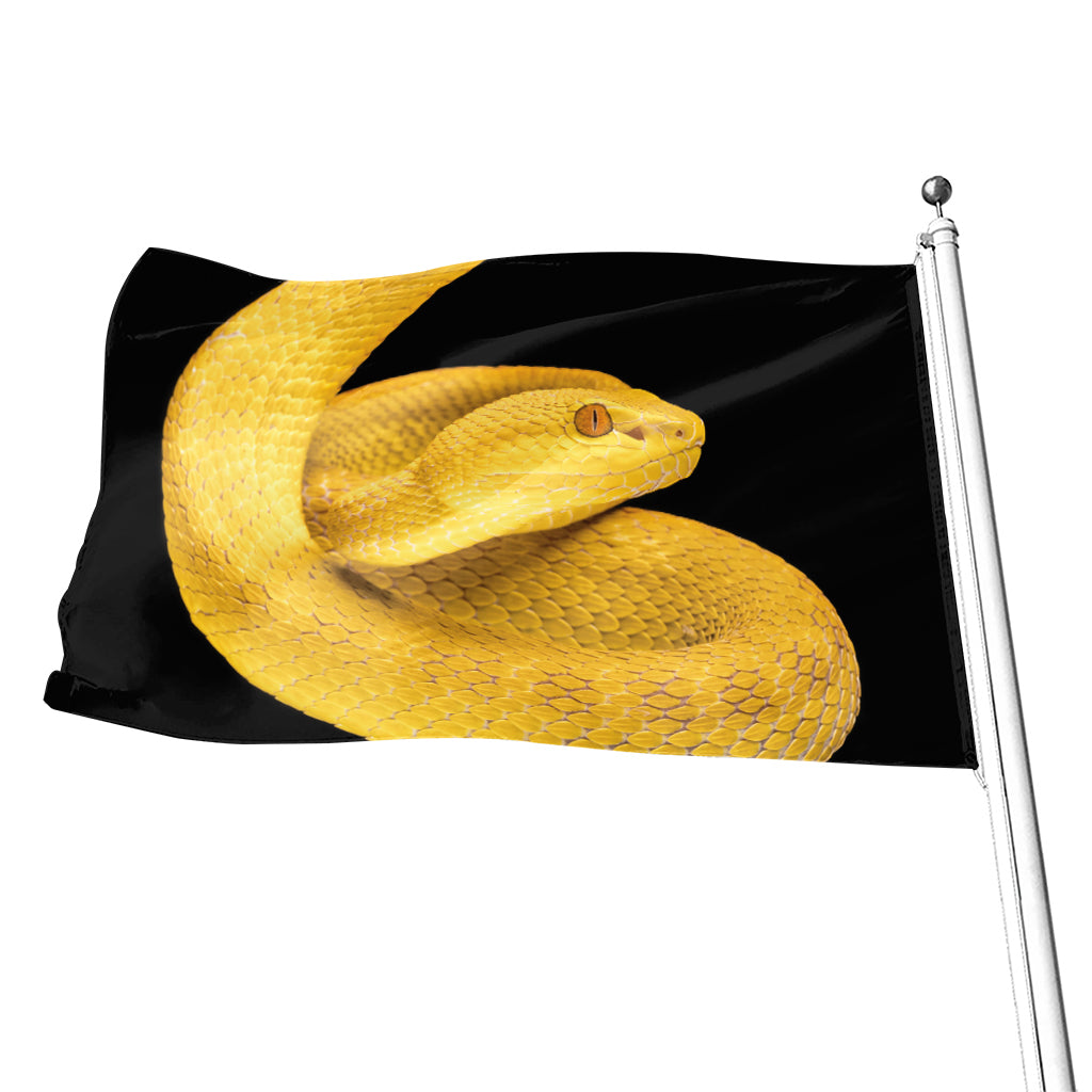Yellow Snake Print Flag – GearFrost