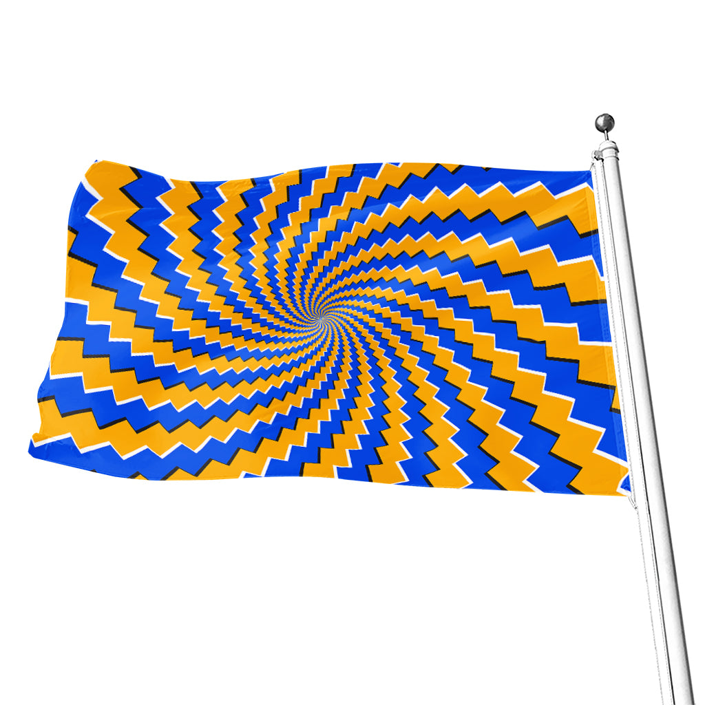 Yellow Spiral Moving Optical Illusion Flag – GearFrost