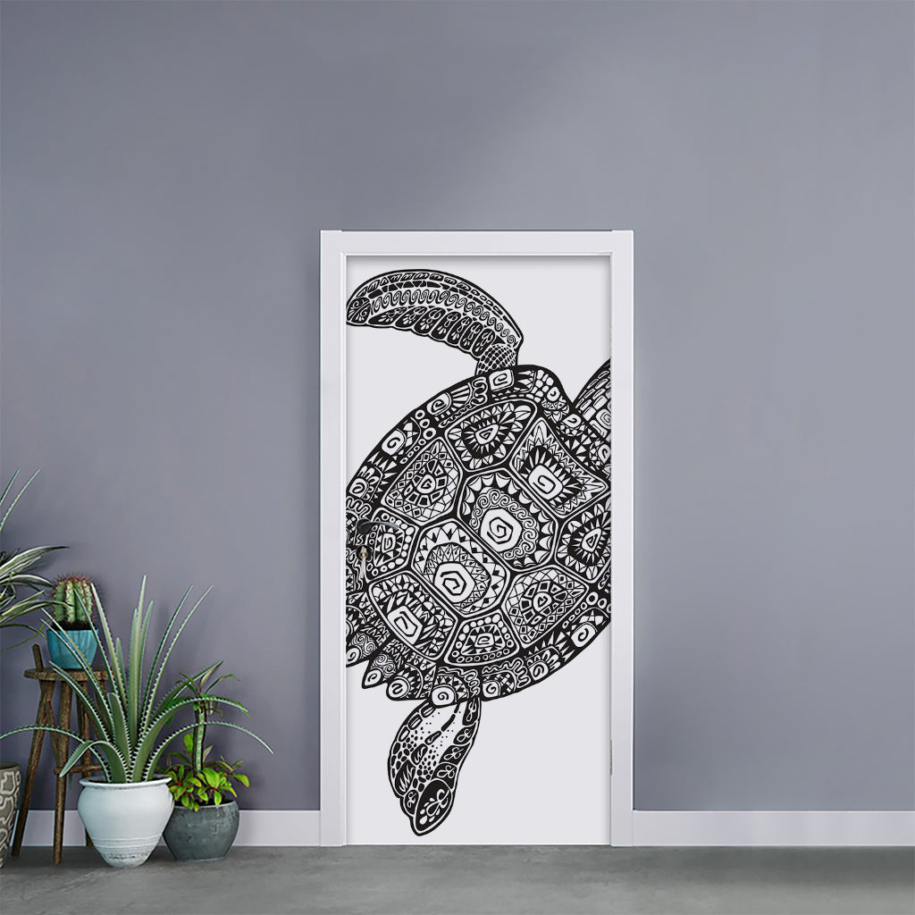 Zentangle Sea Turtle Print Door Sticker – GearFrost