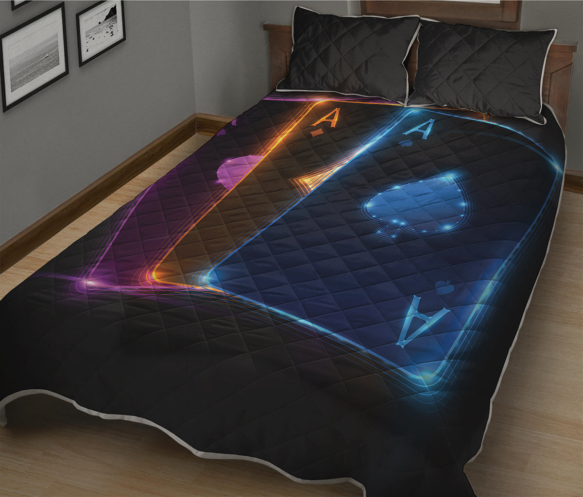 Ace Cards Print Quilt Bed Set – GearFrost