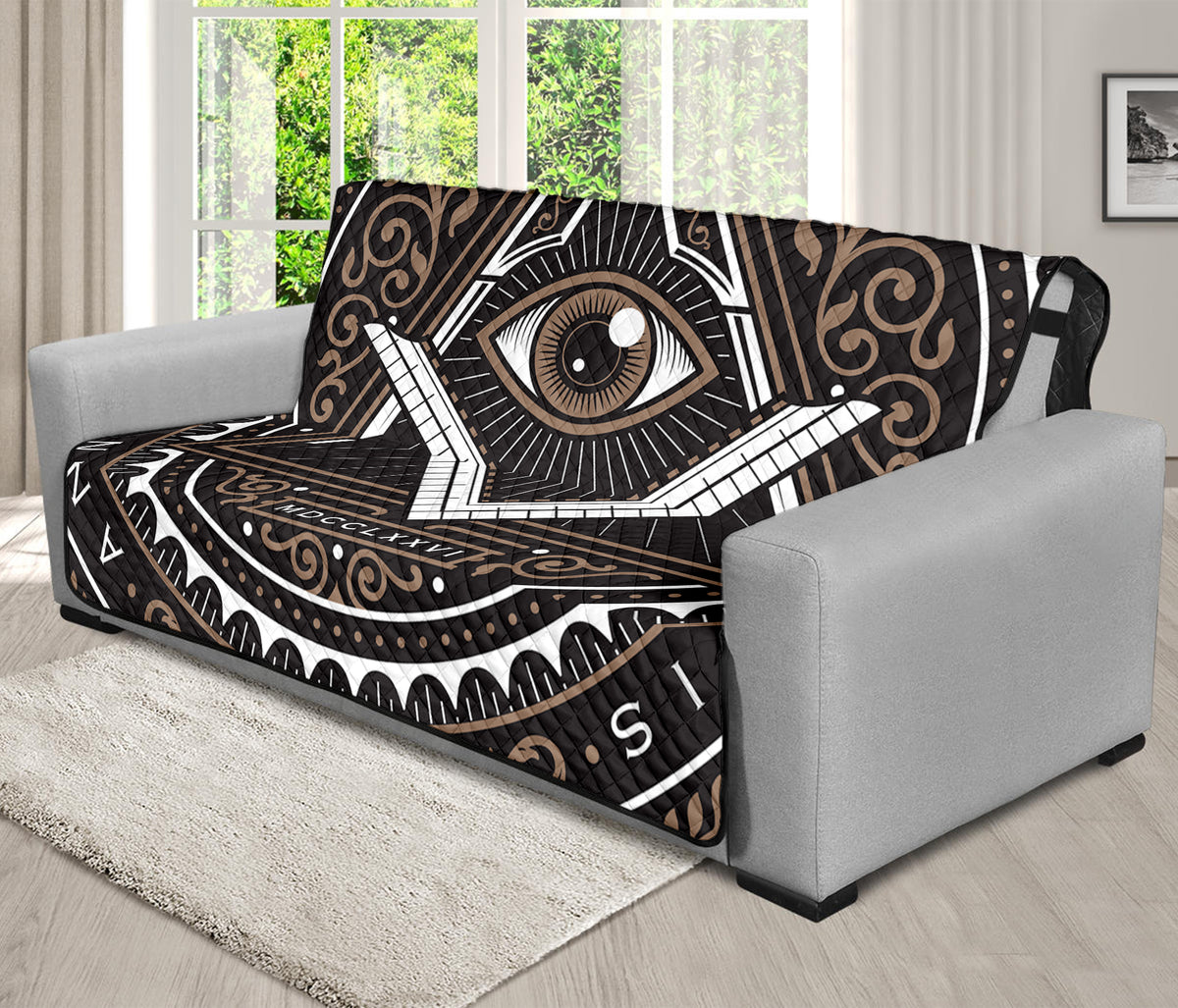 All Seeing Eye Symbol Print Futon Protector – GearFrost