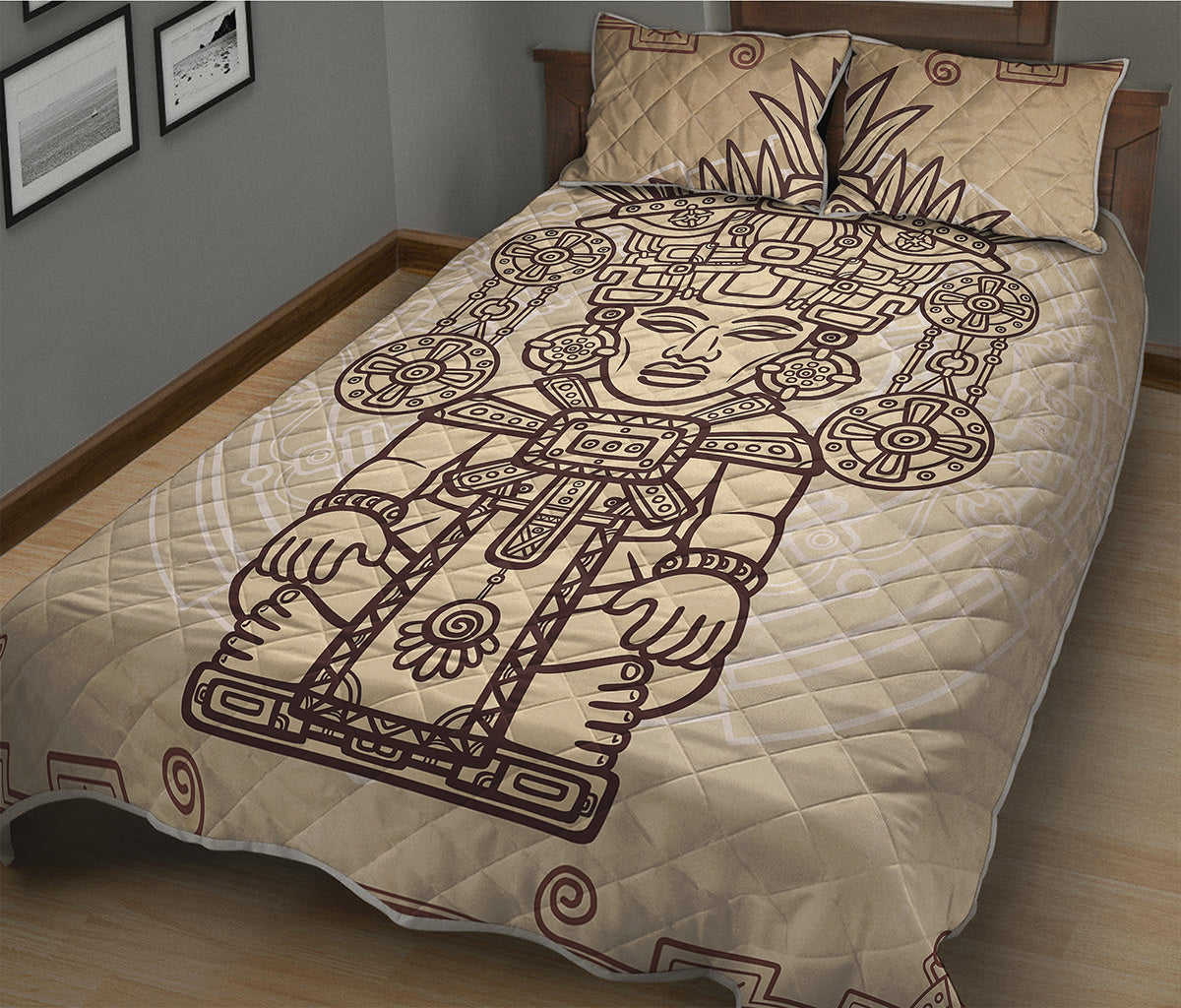 Ancient Mayan Statue Print Quilt Bed Set – GearFrost