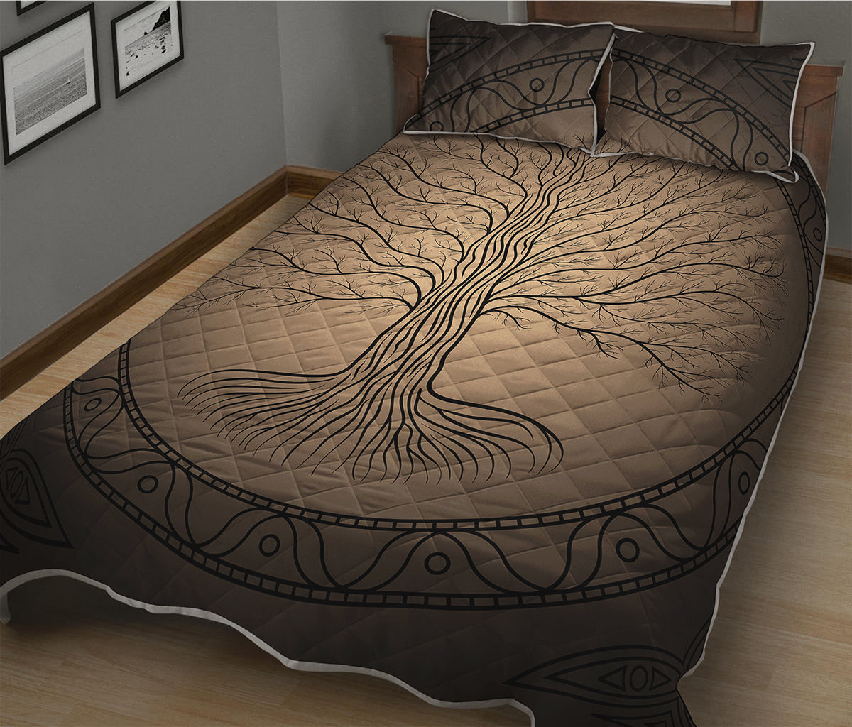 Ancient Yggdrasil Tree Print Quilt Bed Set – GearFrost
