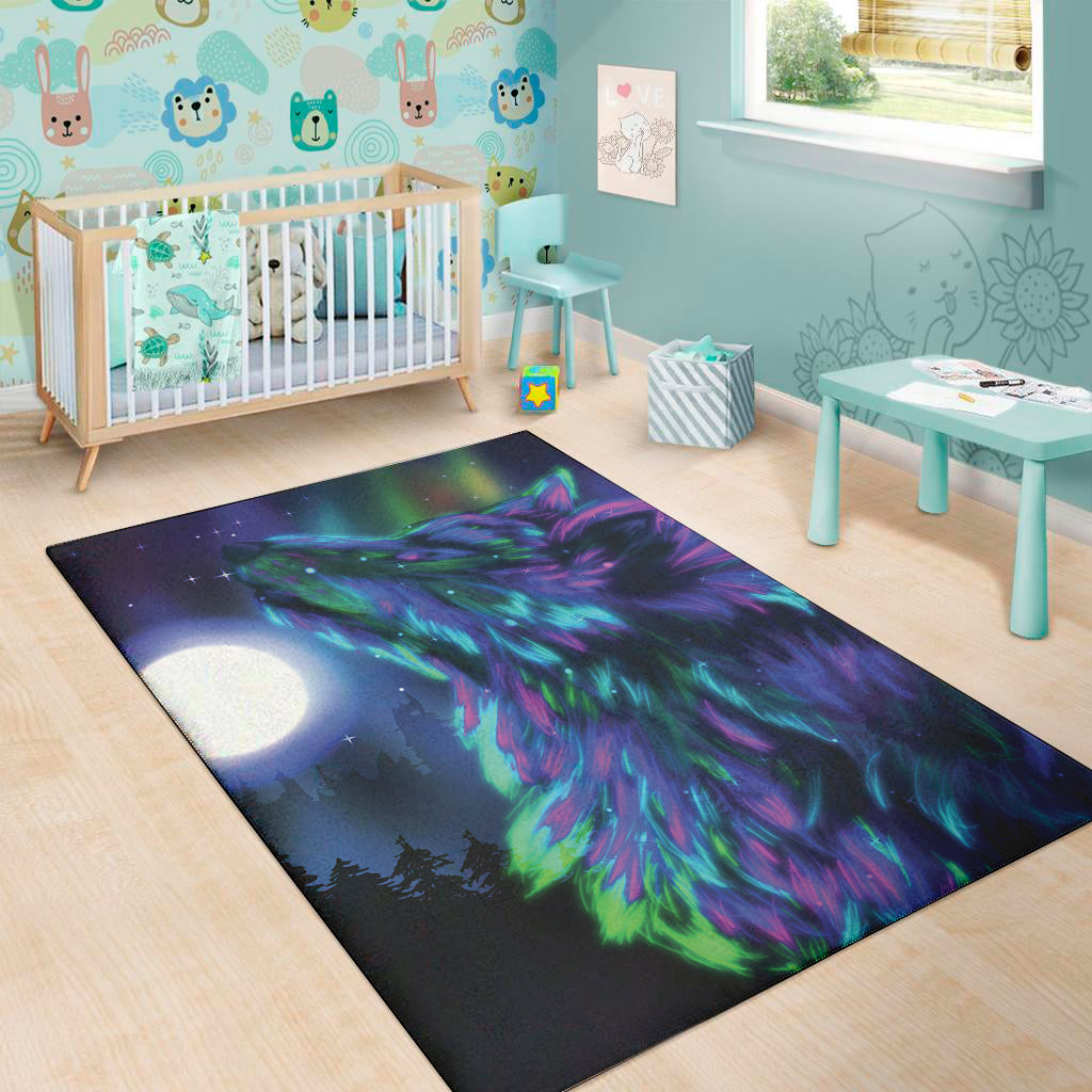 Aurora Howling Wolf Spirit Print Floor Mat – GearFrost