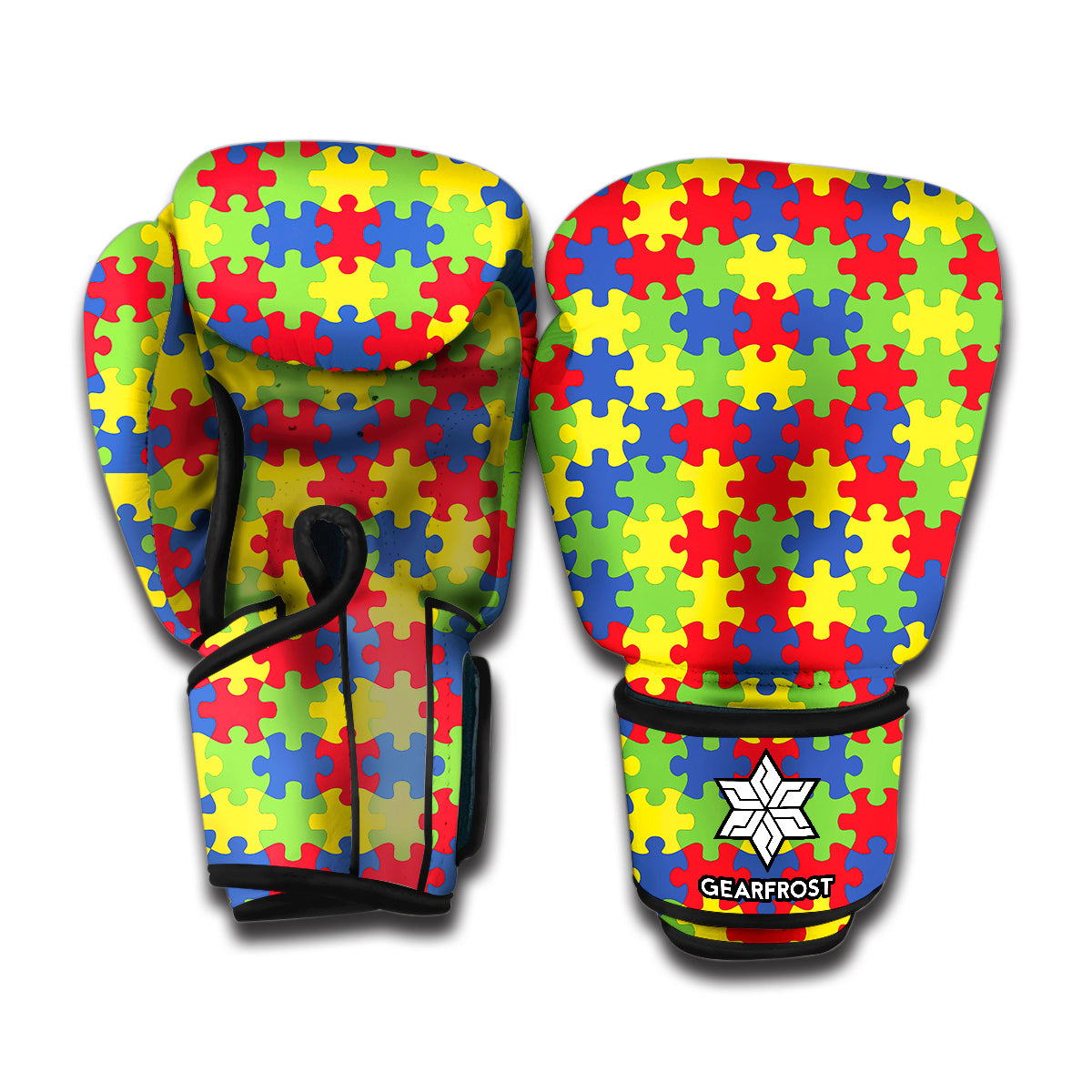 Autism Awareness Puzzle Pattern Print Boxing Gloves – GearFrost