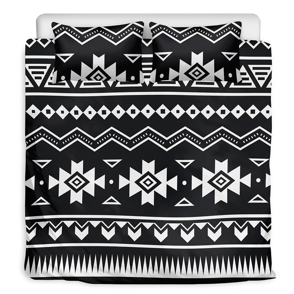 Black And White Aztec Pattern Print Duvet Cover Bedding Set – GearFrost