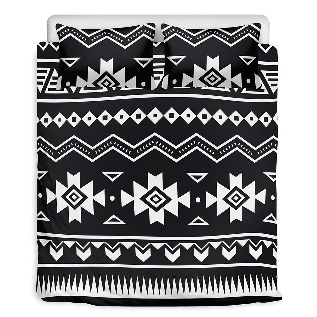 Black And White Aztec Pattern Print Duvet Cover Bedding Set – GearFrost