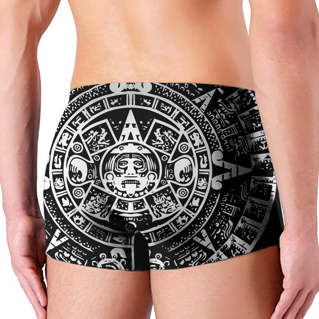 Black And White Maya Calendar Print Men's Boxer Briefs – GearFrost