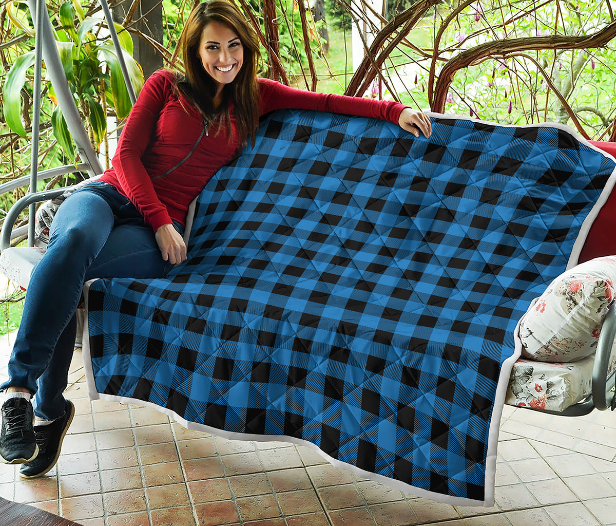 Blue And Black Buffalo Check Print Quilt – GearFrost