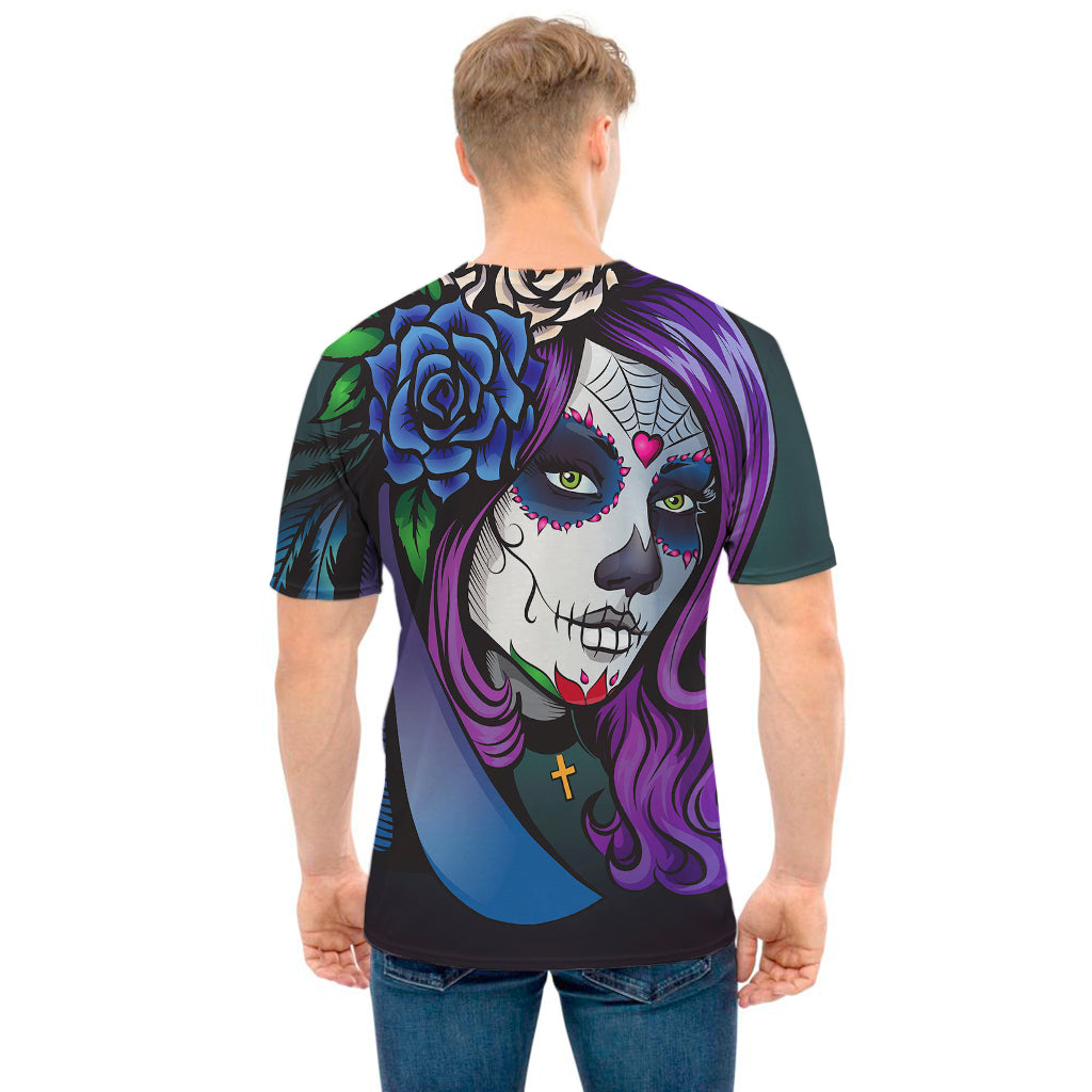 Calavera Girl Dia De Los Muertos Print Men's T-Shirt – GearFrost