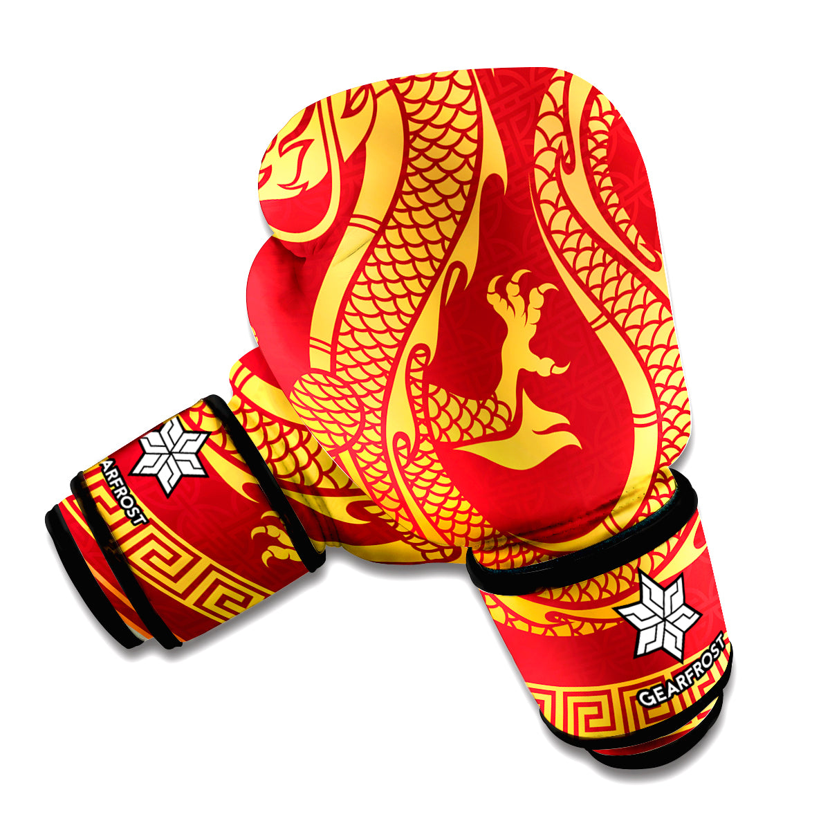 Chinese Dragon Zodiac Sign Print Boxing Gloves – GearFrost