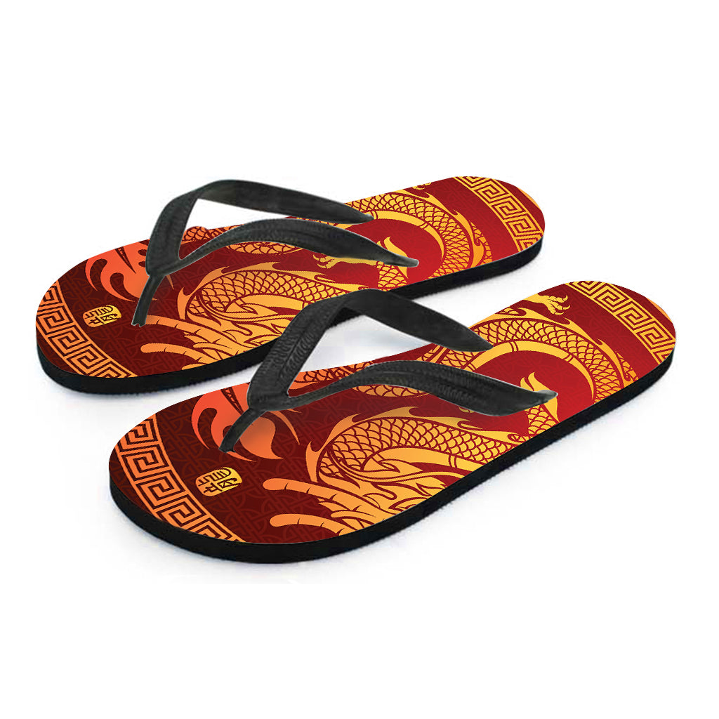 Chinese Dragon Zodiac Sign Print Flip Flops – GearFrost