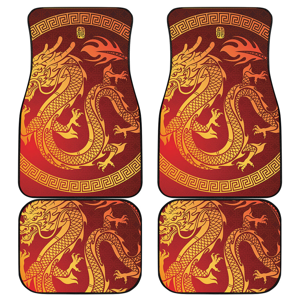 Chinese Dragon Zodiac Sign Print Front and Back Car Floor Mats – GearFrost