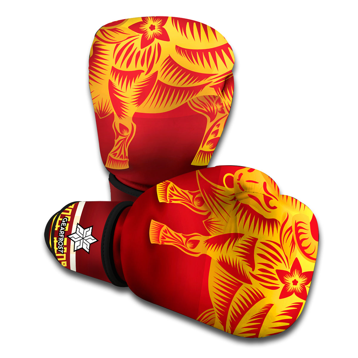 Chinese Ox Zodiac Sign Print Boxing Gloves – GearFrost