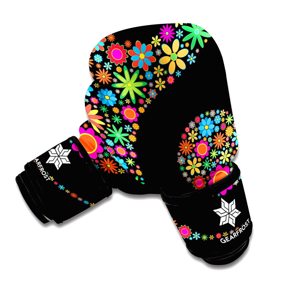Colorful Flowers Yin Yang Print Boxing Gloves – GearFrost