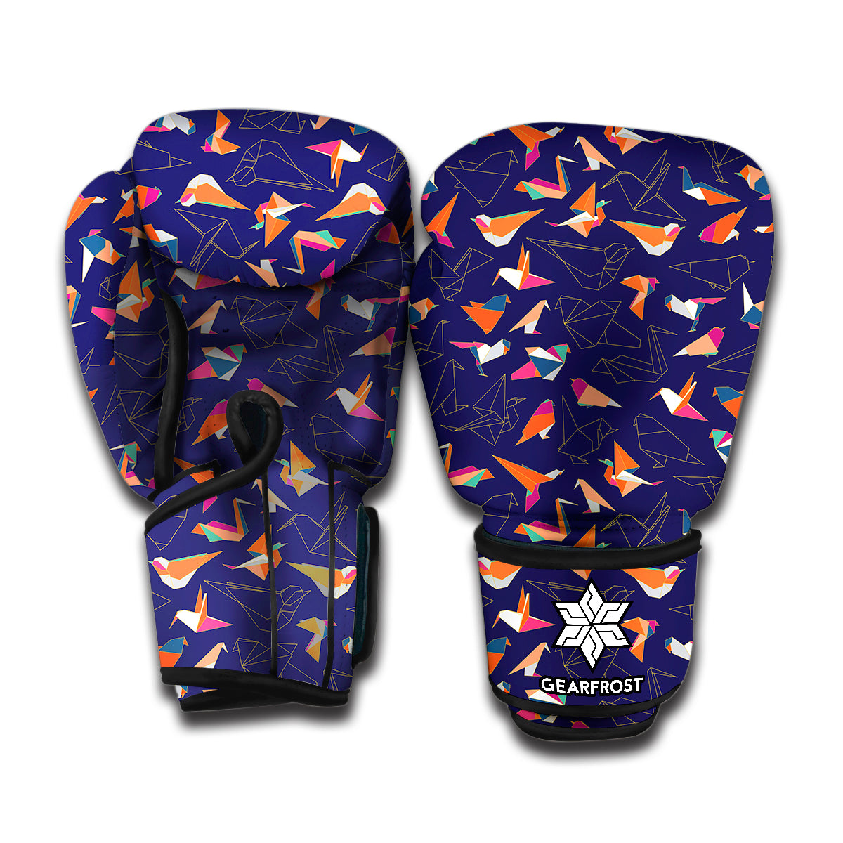 Colorful Origami Bird Pattern Print Boxing Gloves – GearFrost