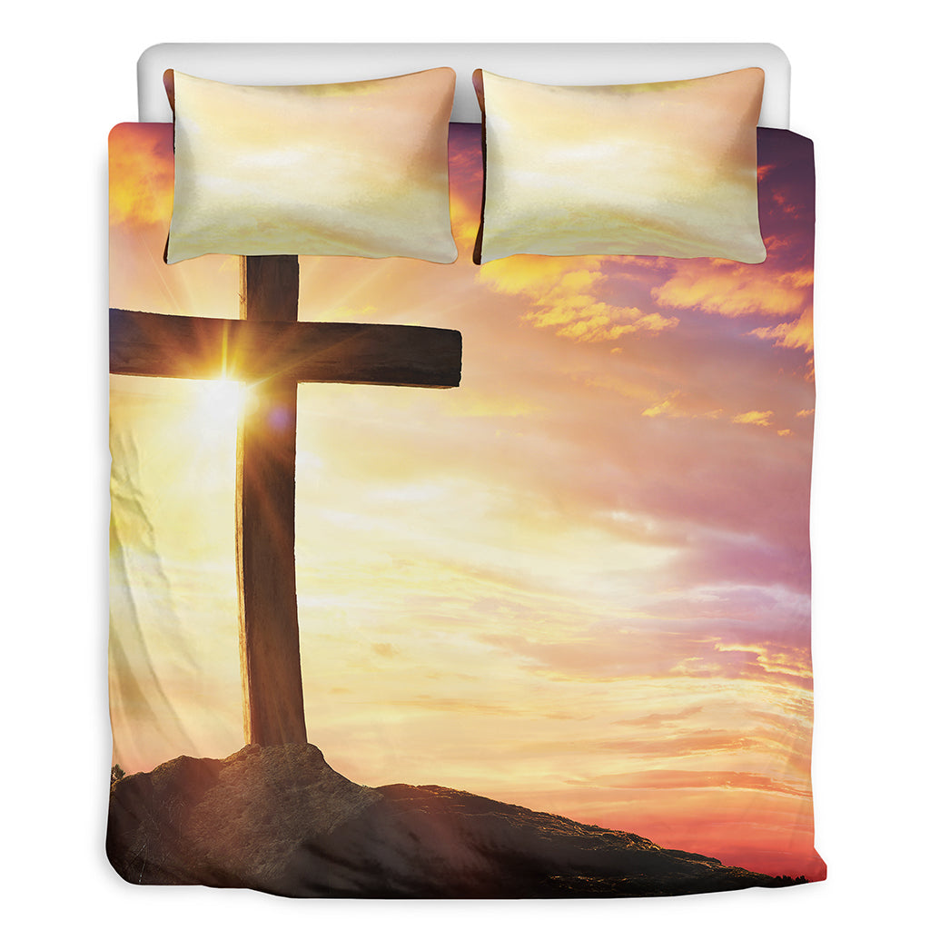 Crucifixion Of Jesus Christ Print Duvet Cover Bedding Set – GearFrost