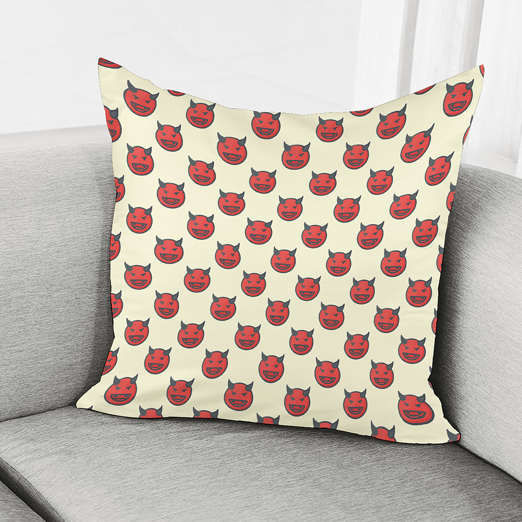Devil Emoji Pattern Print Pillow Cover – GearFrost