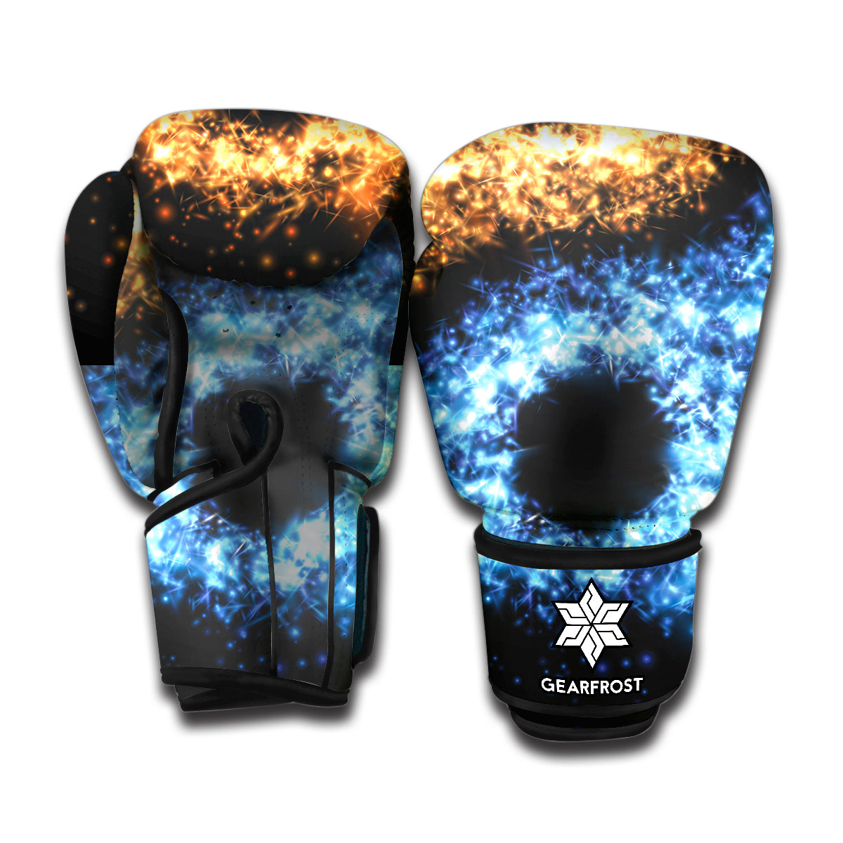 Fire And Ice Sparkle Yin Yang Print Boxing Gloves – GearFrost