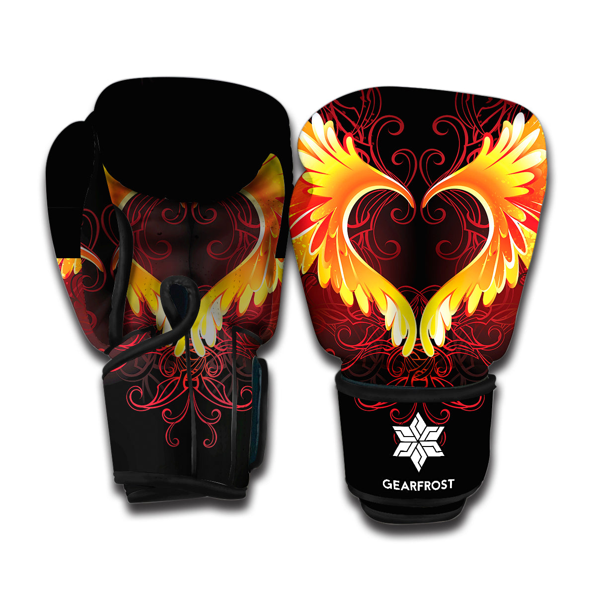 Fire Angel Wings Print Boxing Gloves – GearFrost