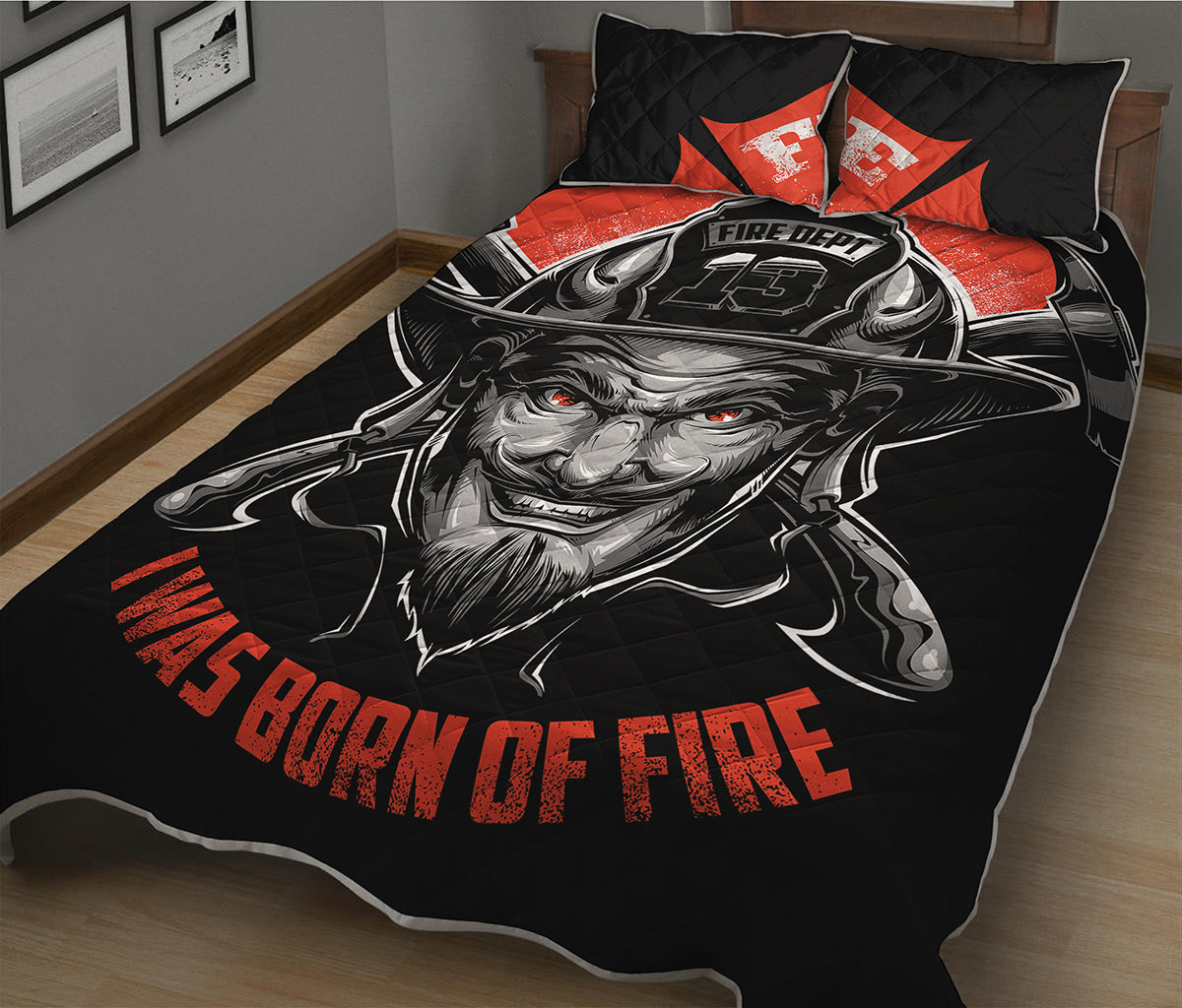 Firefighter Devil Print Quilt Bed Set – GearFrost