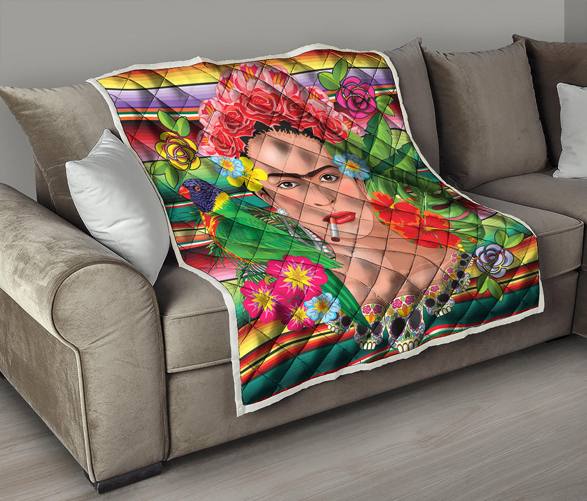 Frida Kahlo Serape Print Quilt – GearFrost