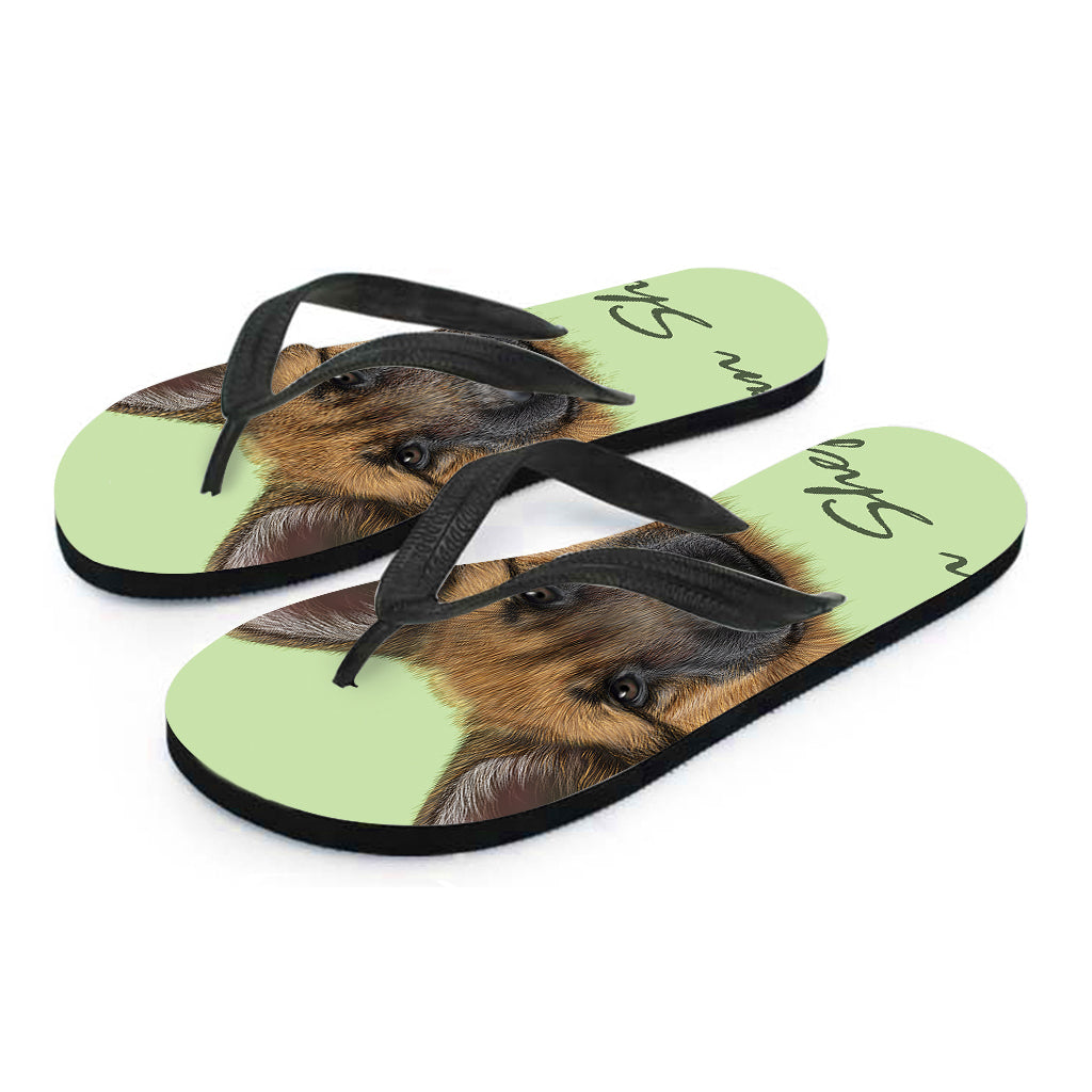 German Shepherd Dog Portrait Print Flip Flops – GearFrost