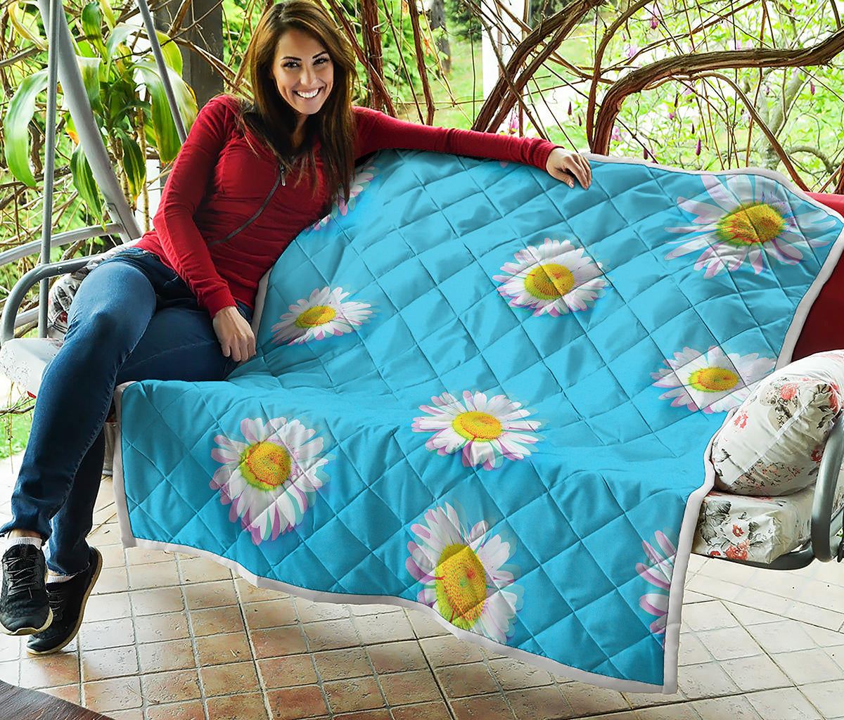 Glitch Daisy Flower Print Quilt – GearFrost