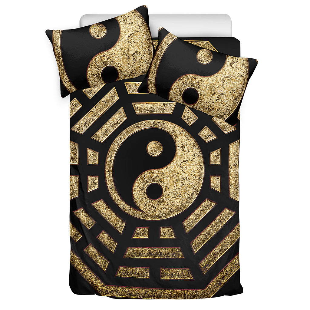 Gold Bagua Yin Yang Print Duvet Cover Bedding Set – GearFrost