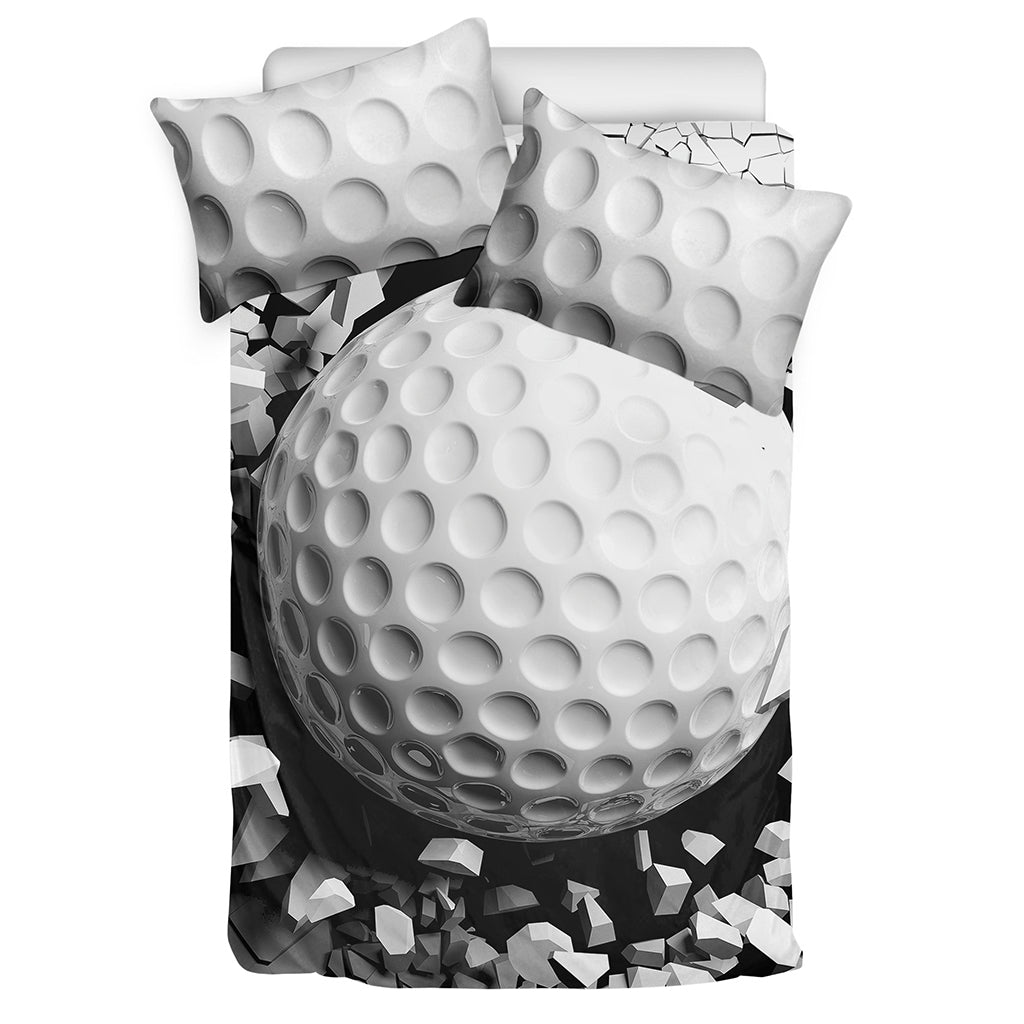 Golf Ball Breaking Wall Print Duvet Cover Bedding Set – GearFrost