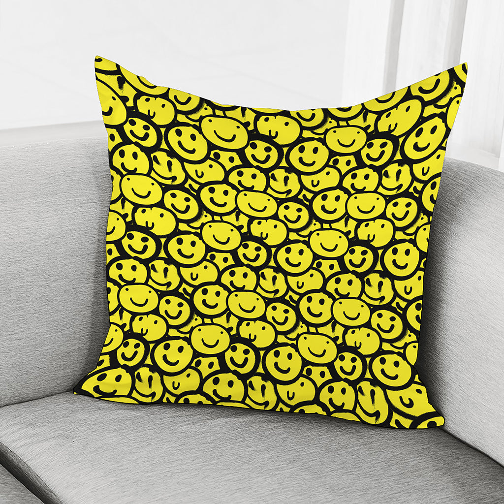 Graffiti Happy Emoji Pattern Print Pillow Cover – GearFrost