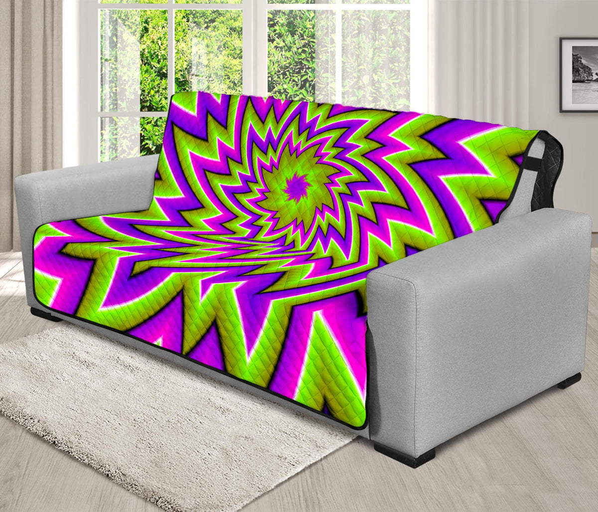 Green Big Bang Moving Optical Illusion Futon Protector – GearFrost