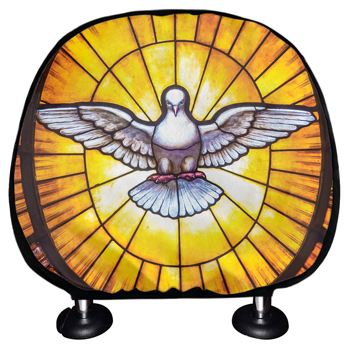 Holy Spirit Dove Stained Glass Print Car Headrest Covers – GearFrost
