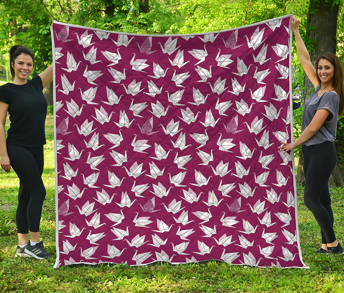 Japanese Origami Crane Pattern Print Quilt – GearFrost
