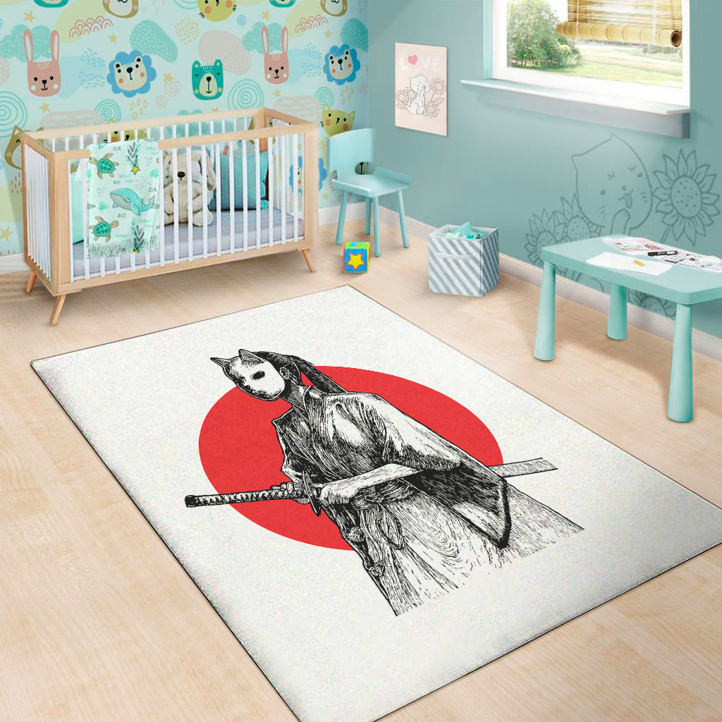 Japanese Samurai Girl Print Floor Mat – GearFrost