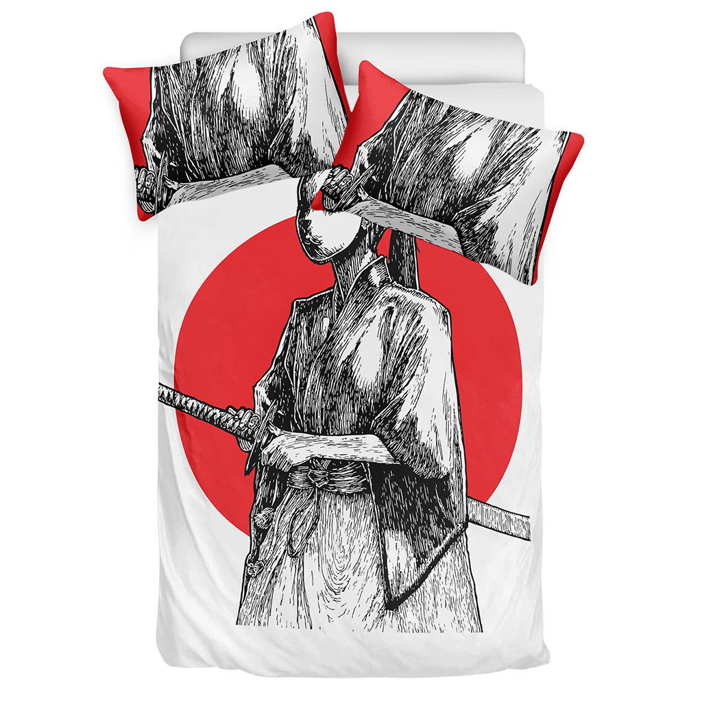 Japanese Samurai Girl Print Duvet Cover Bedding Set – GearFrost