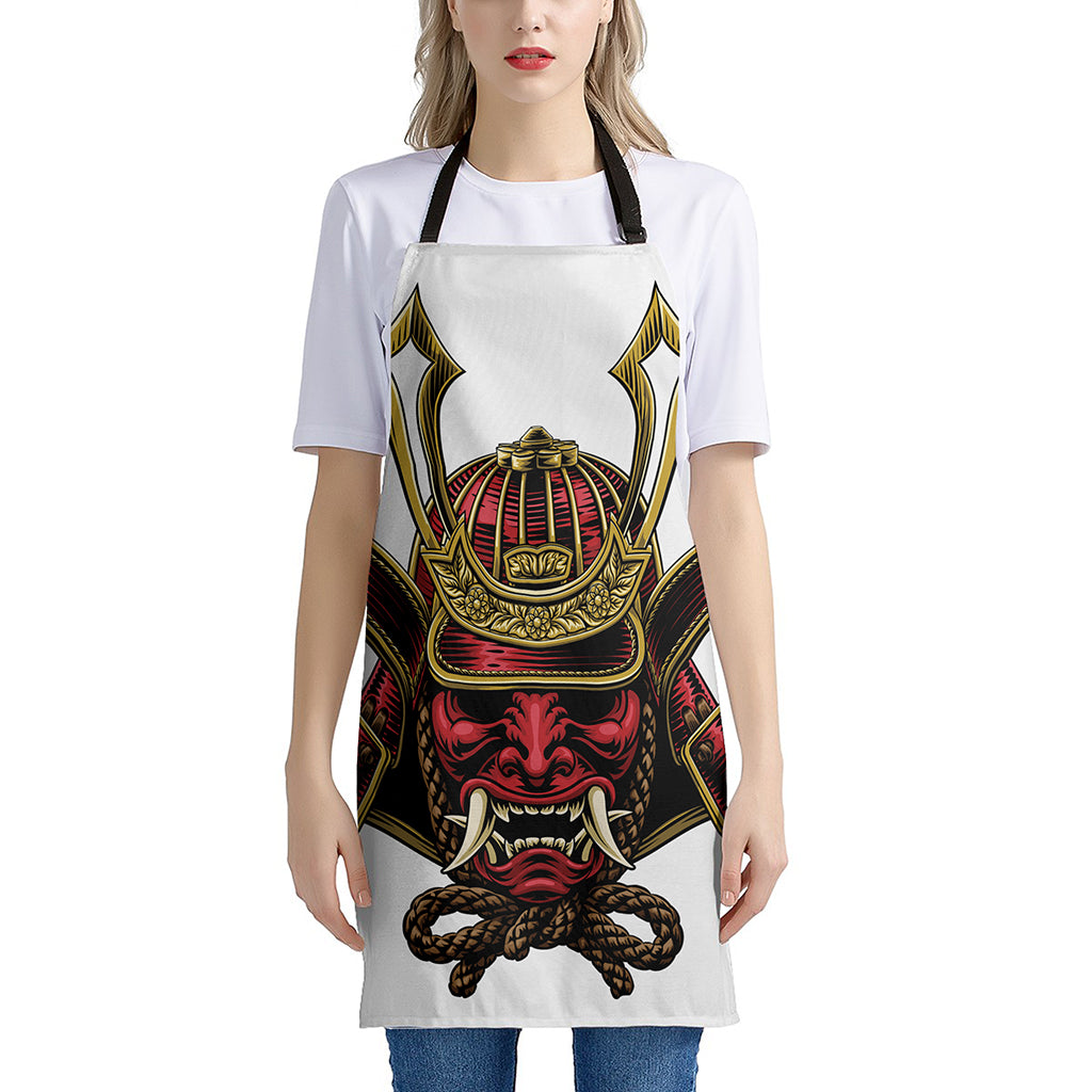 Japanese Samurai Helmet Print Apron – GearFrost