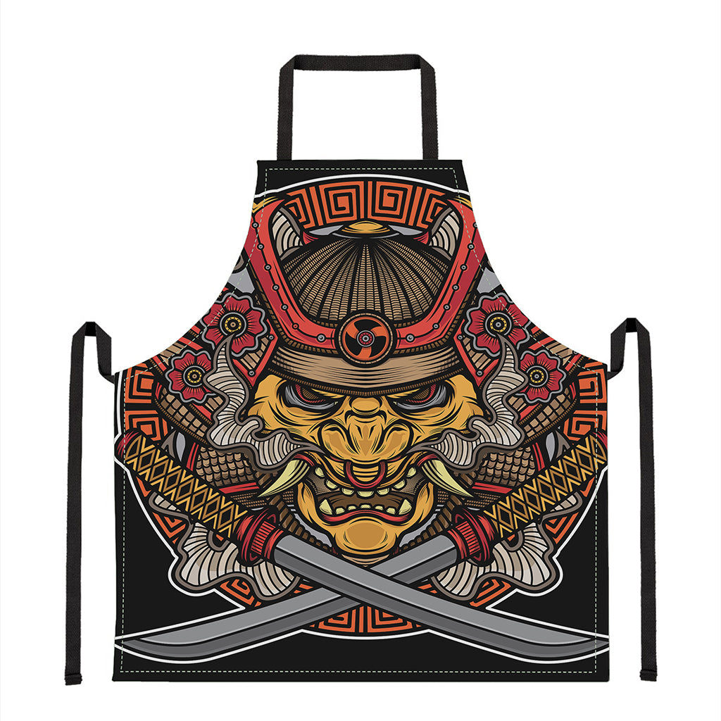 Japanese Samurai Mask Print Apron – GearFrost