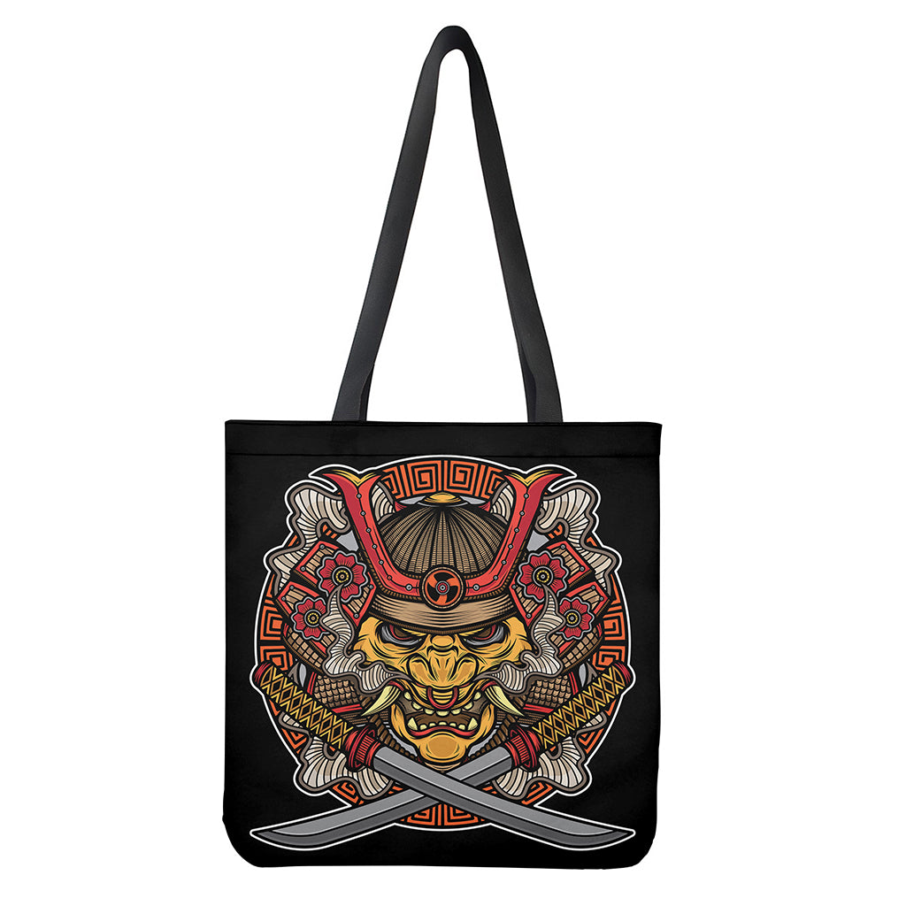 Japanese Samurai Mask Print Tote Bag – GearFrost